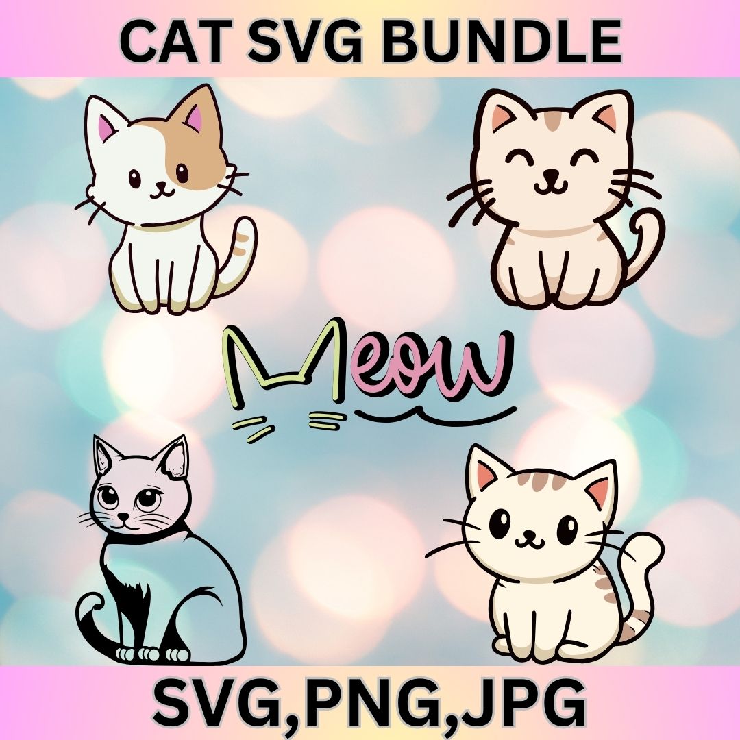 Charming Cat SVG Bundle High-Quality Designs for T-Shirts, b | Inspire ...