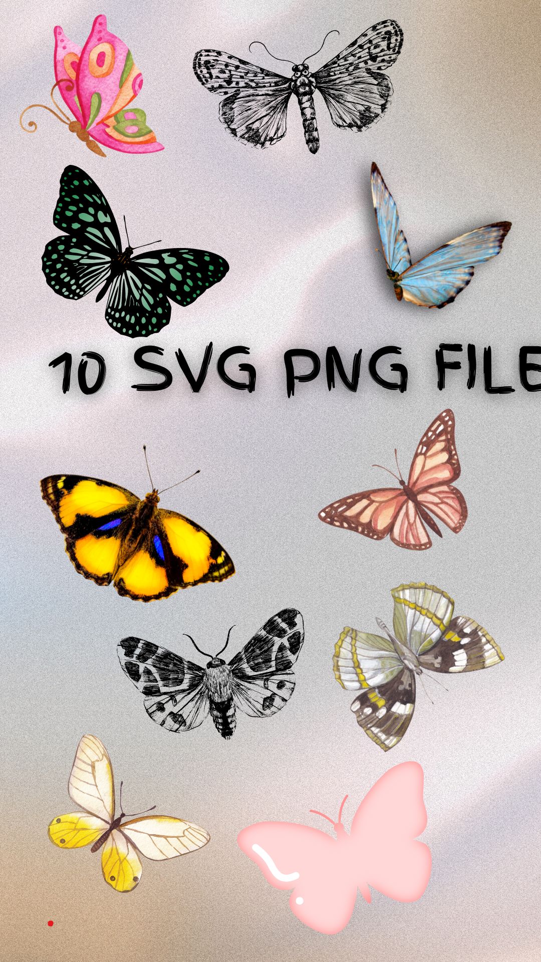 "Fluttering Dreams: Cute Butterfly SVG Bundle for Your Digit | Inspire ...