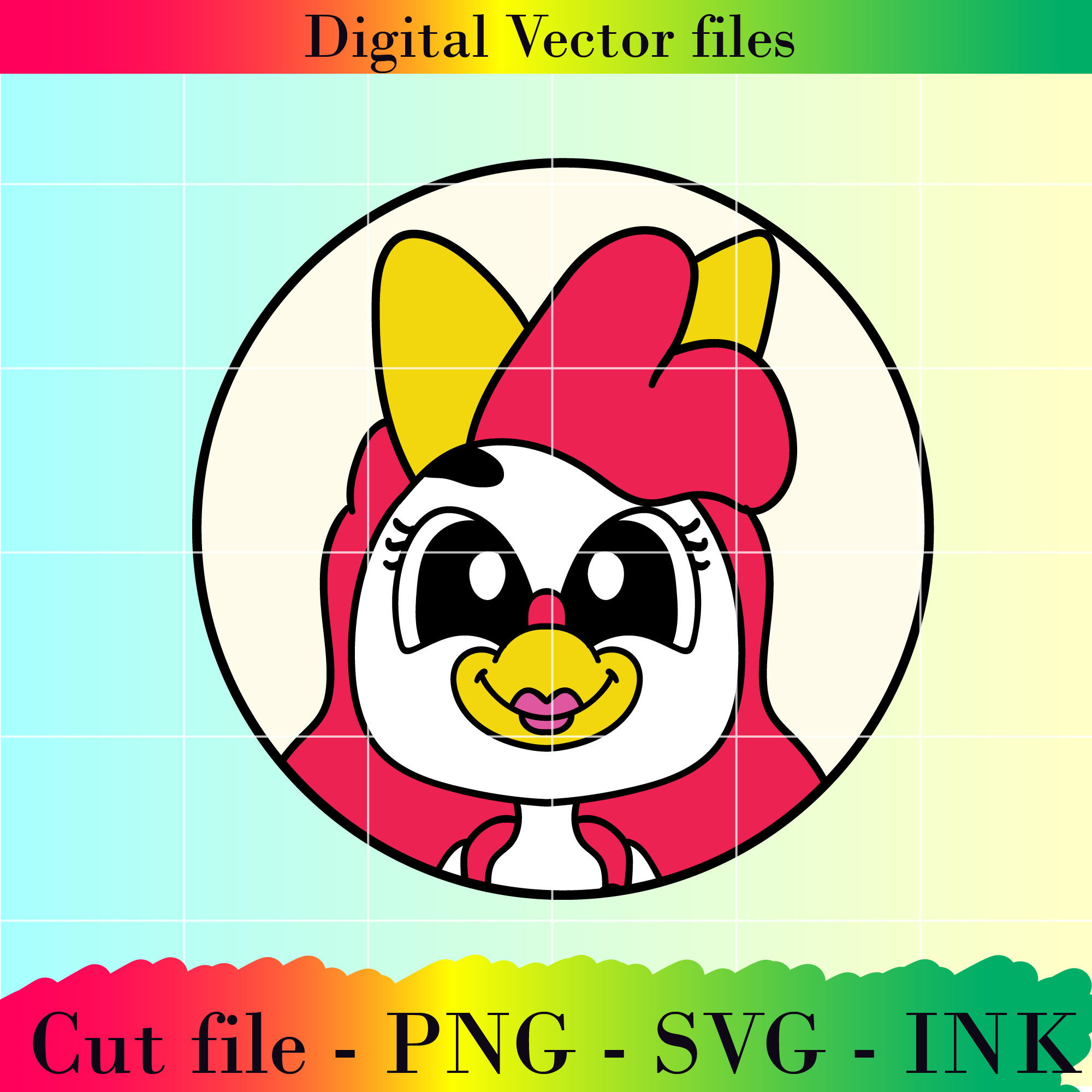 Sticker SVG, PNG, Ink, Cut File,Sticker female Clucky from C | Inspire ...