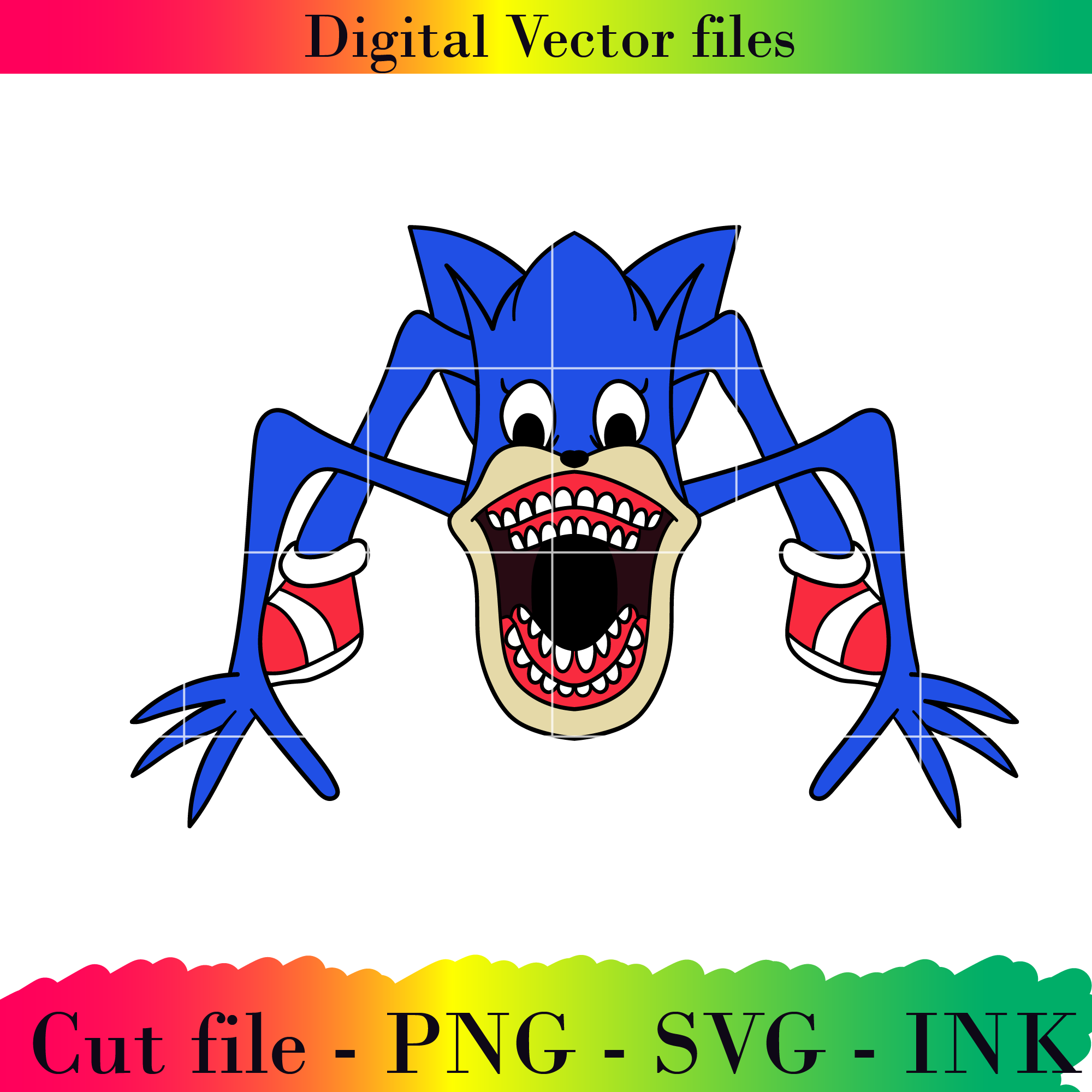 Shin Sonic Cut file, Shin Sonic SVG,Shin Sonic Png Editable | Inspire ...
