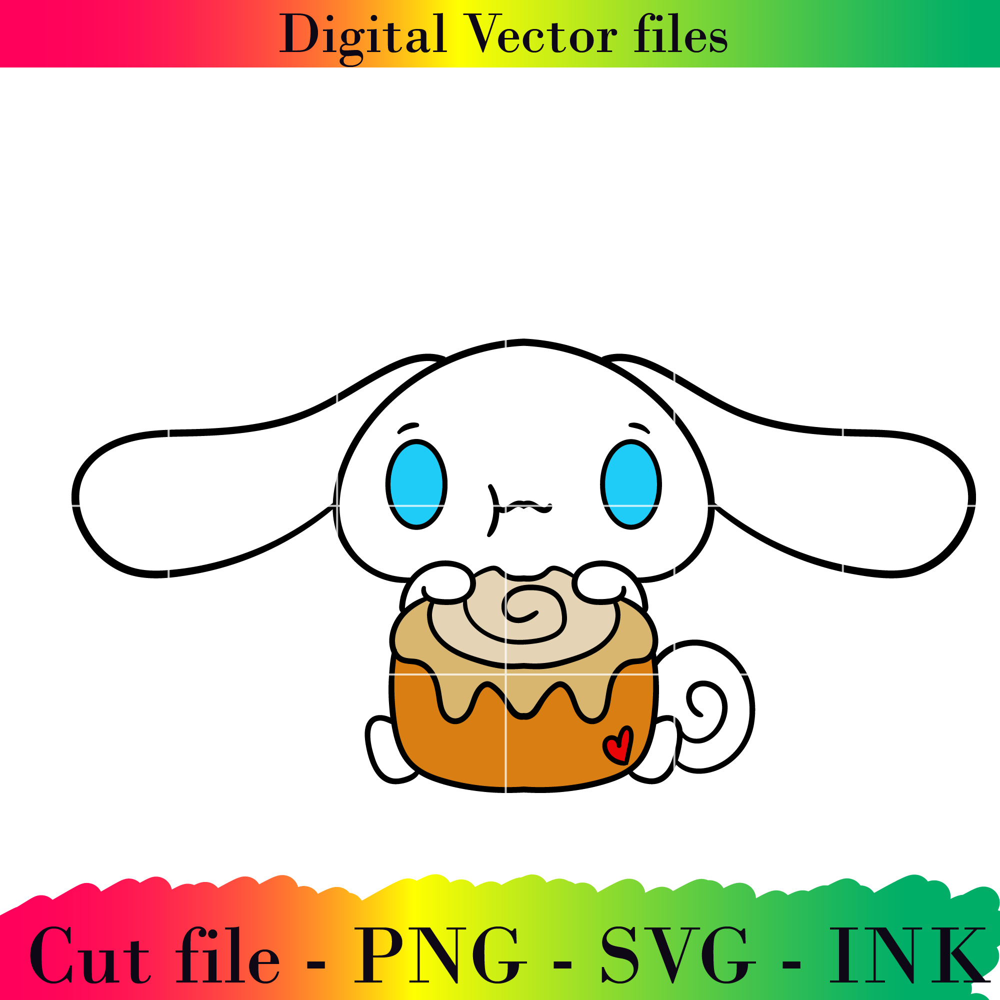 Editable Cinnamoroll Eating a Cinnamon Roll Project Printabl | Inspire ...