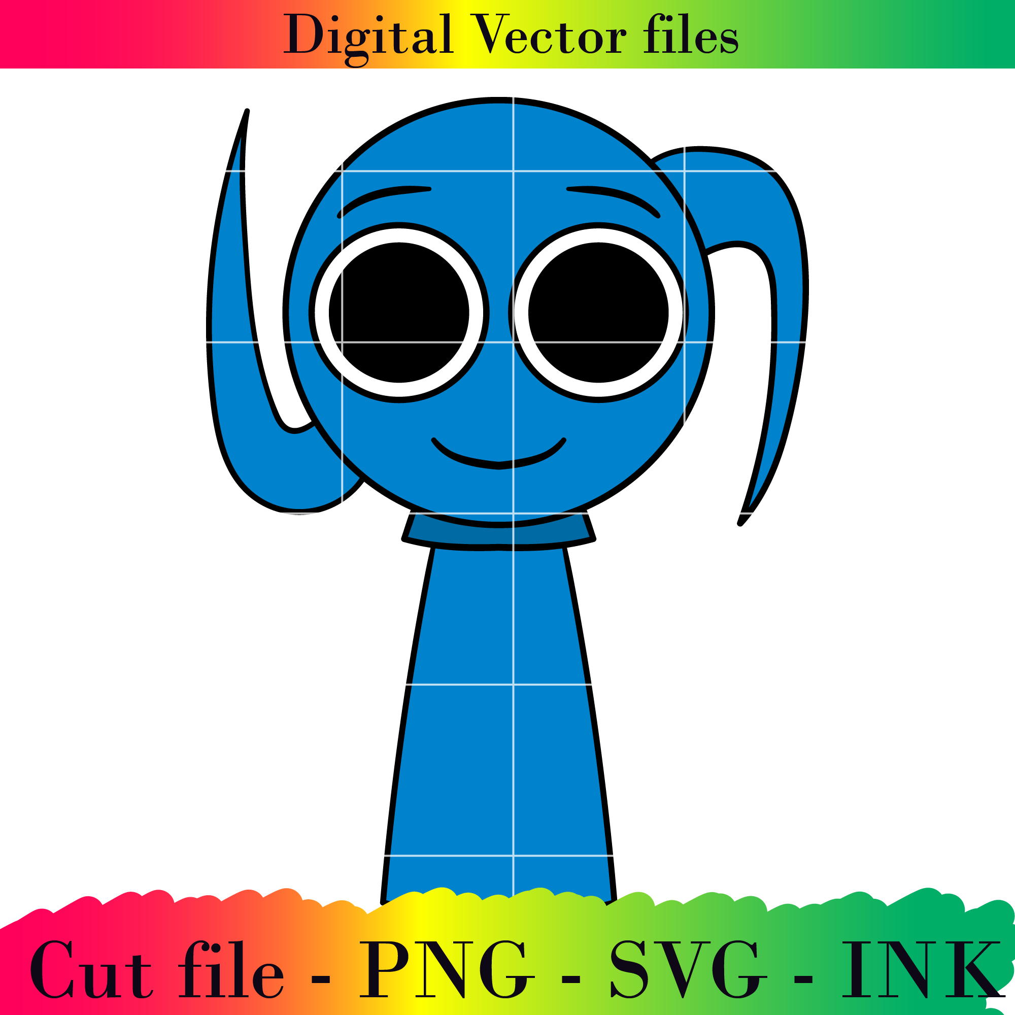 Editable Sprunki Aqua Project Printable for Birthday.SVG, PN | Inspire ...