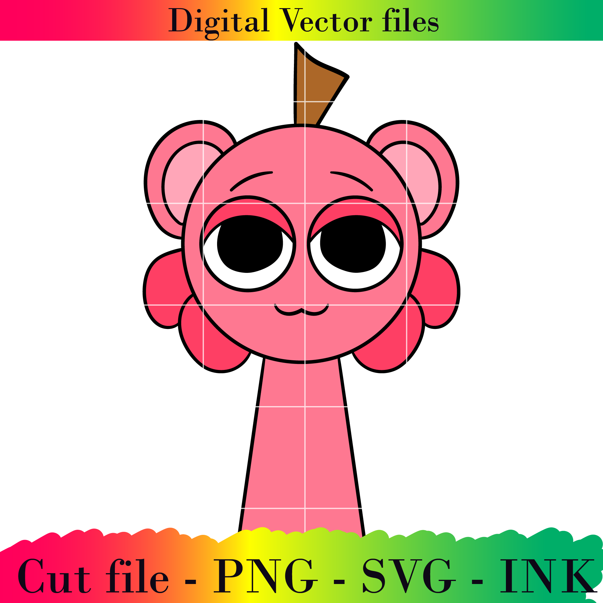 Editable Sprunki Berry Light Pink Project Printable for Birt | Inspire ...