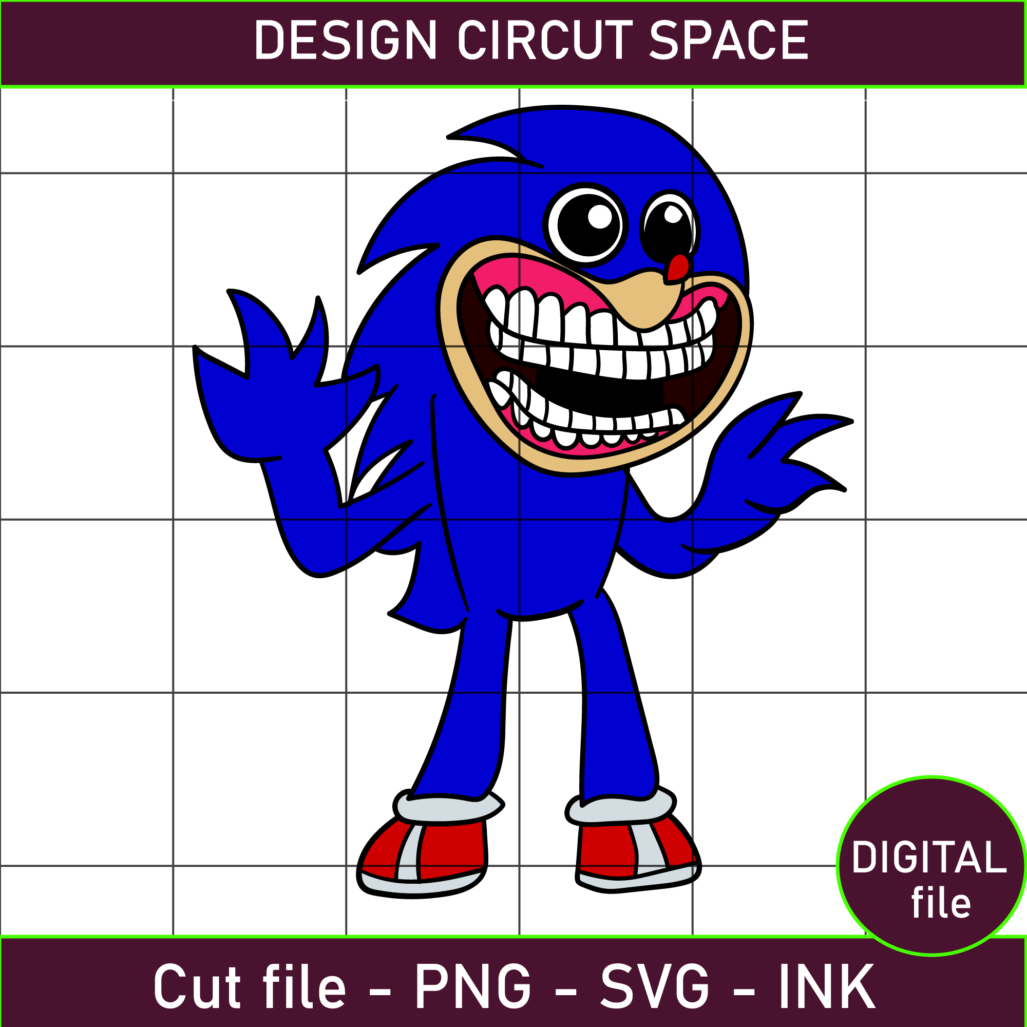 Sonic SVG, PNG, INk, Shin Sonic Editable file Circut Colorin | Inspire ...