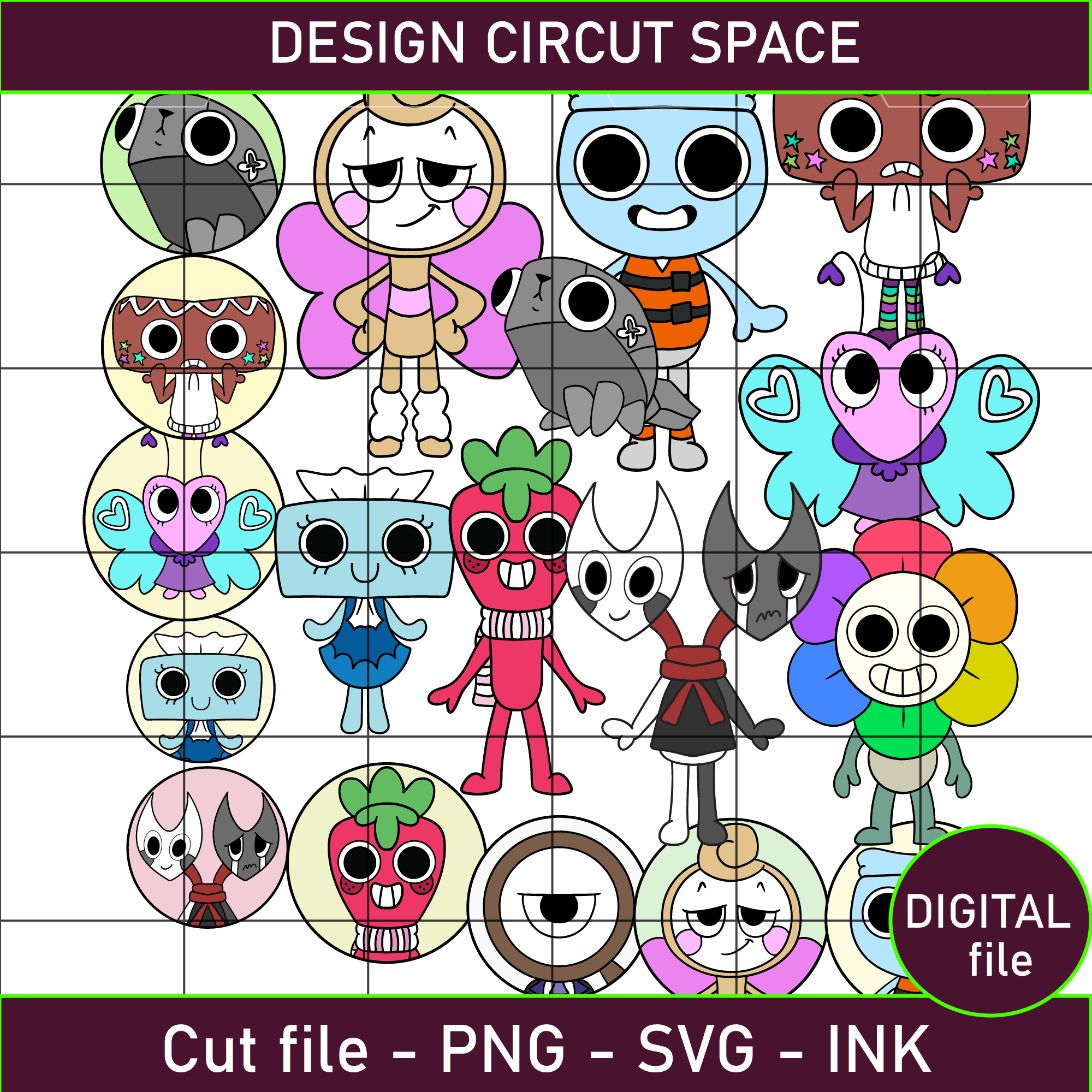 Bundle SVG, PNG, INk, Dandy world Flutter Editable file, Cir | Inspire ...