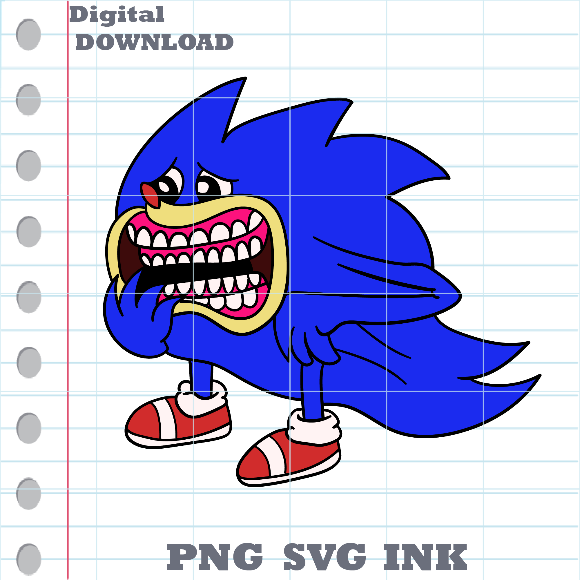 Customizable Shin Sonic SVG Cut file, Shin Sonic PNG Colorin | Inspire ...