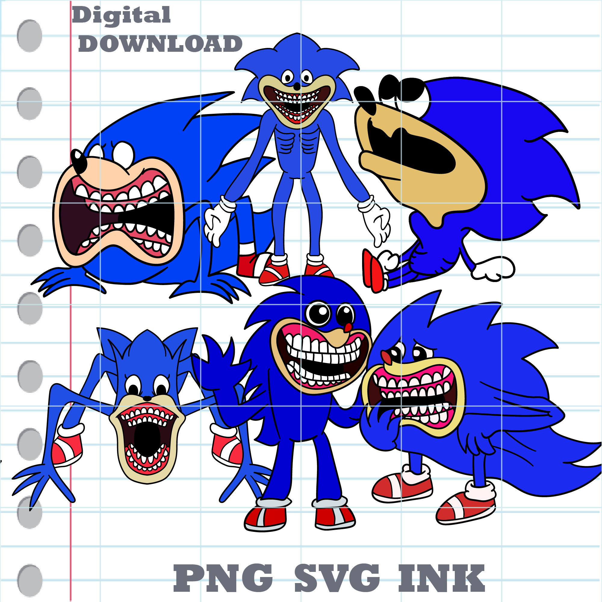 Customizable Bundle Shin Sonic SVG Cut file, Shin Sonic PNG | Inspire ...