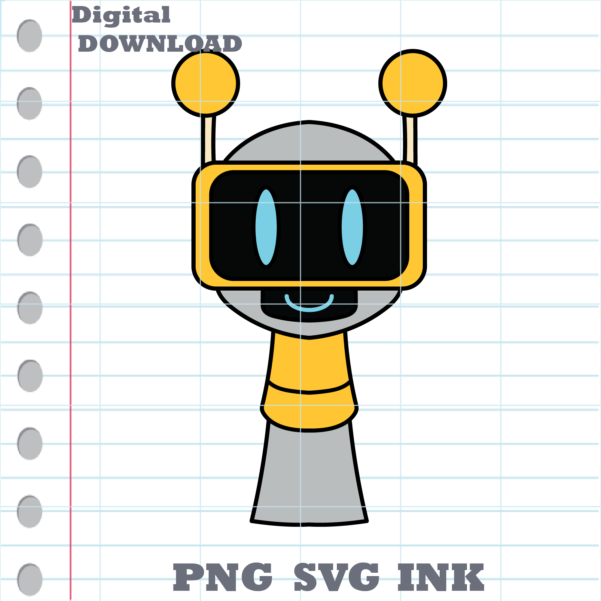 Customizable Fun Bot SVG Cut file, Sprunki PNG Coloring page | Inspire ...