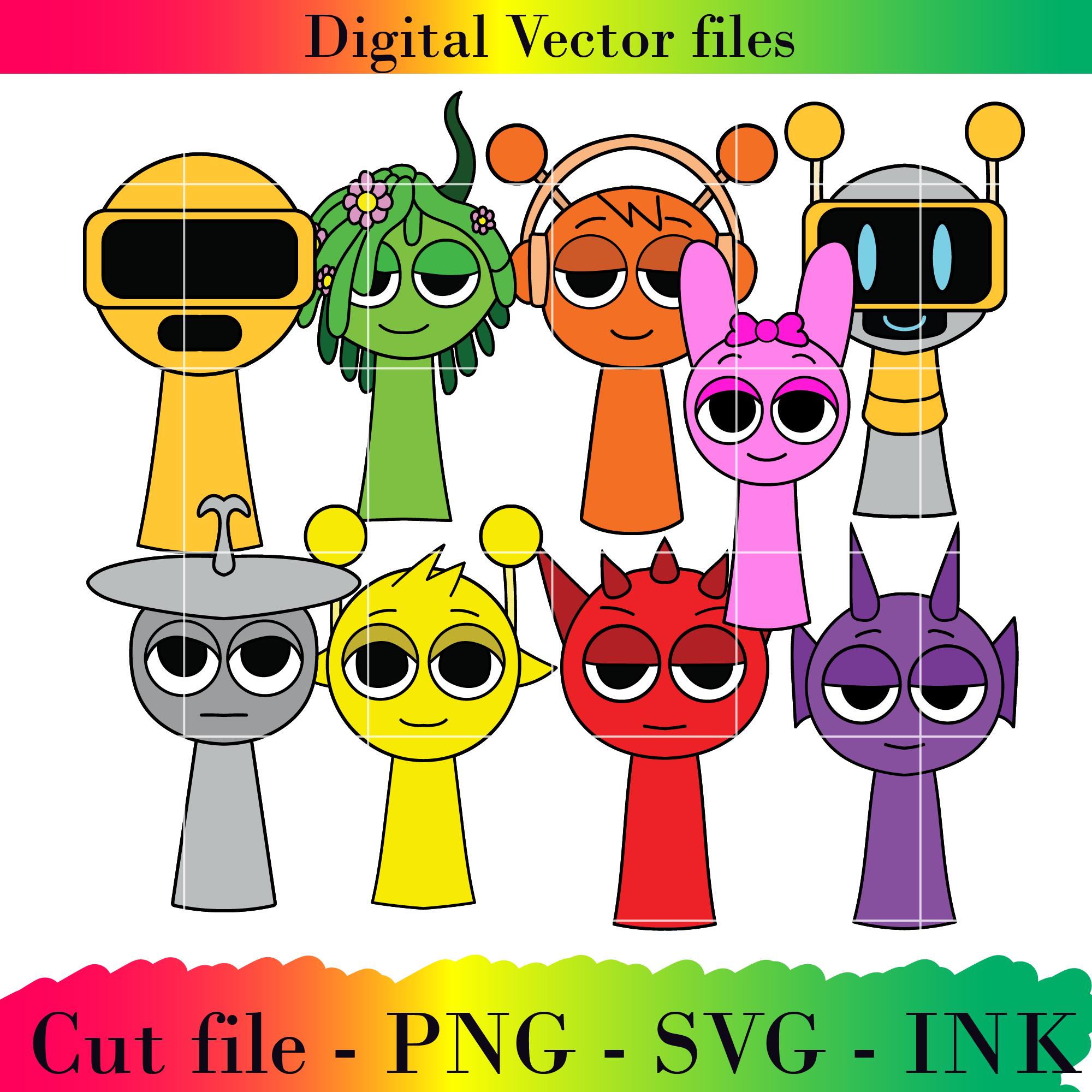 Customizable Fun Bot,Garnold,Green Vineria,Orange Oren,Raddy | Inspire ...