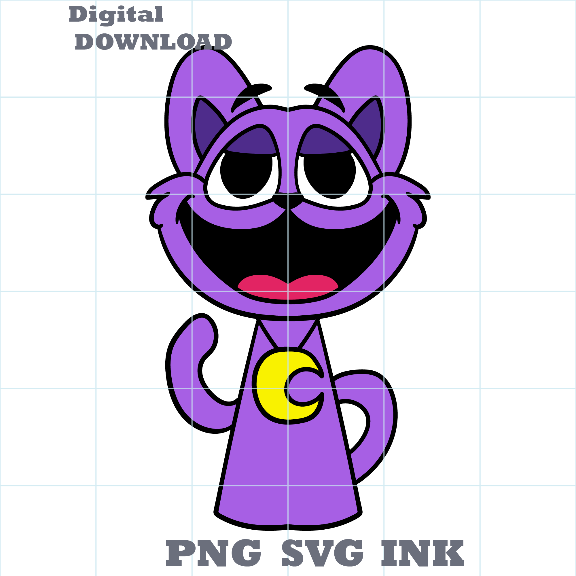 Customizable CatNap SVG Cut file, Sprunki PNG Coloring pages | Inspire ...