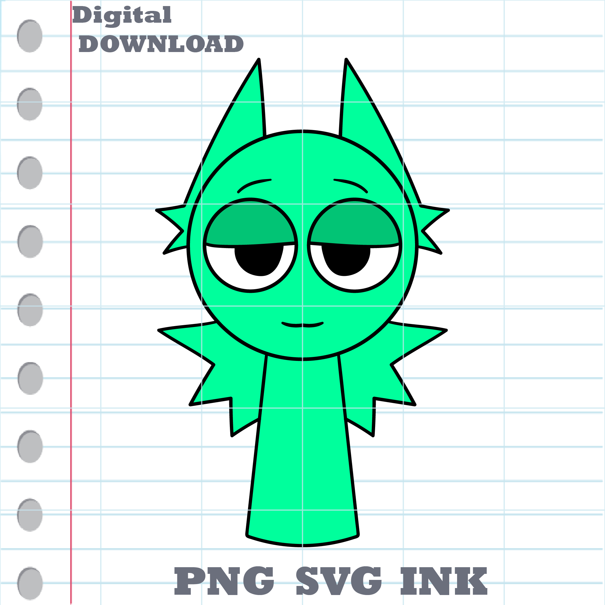 Customizable Sprunki Bri SVG Cut file, Sprunki PNG Coloring | Inspire ...