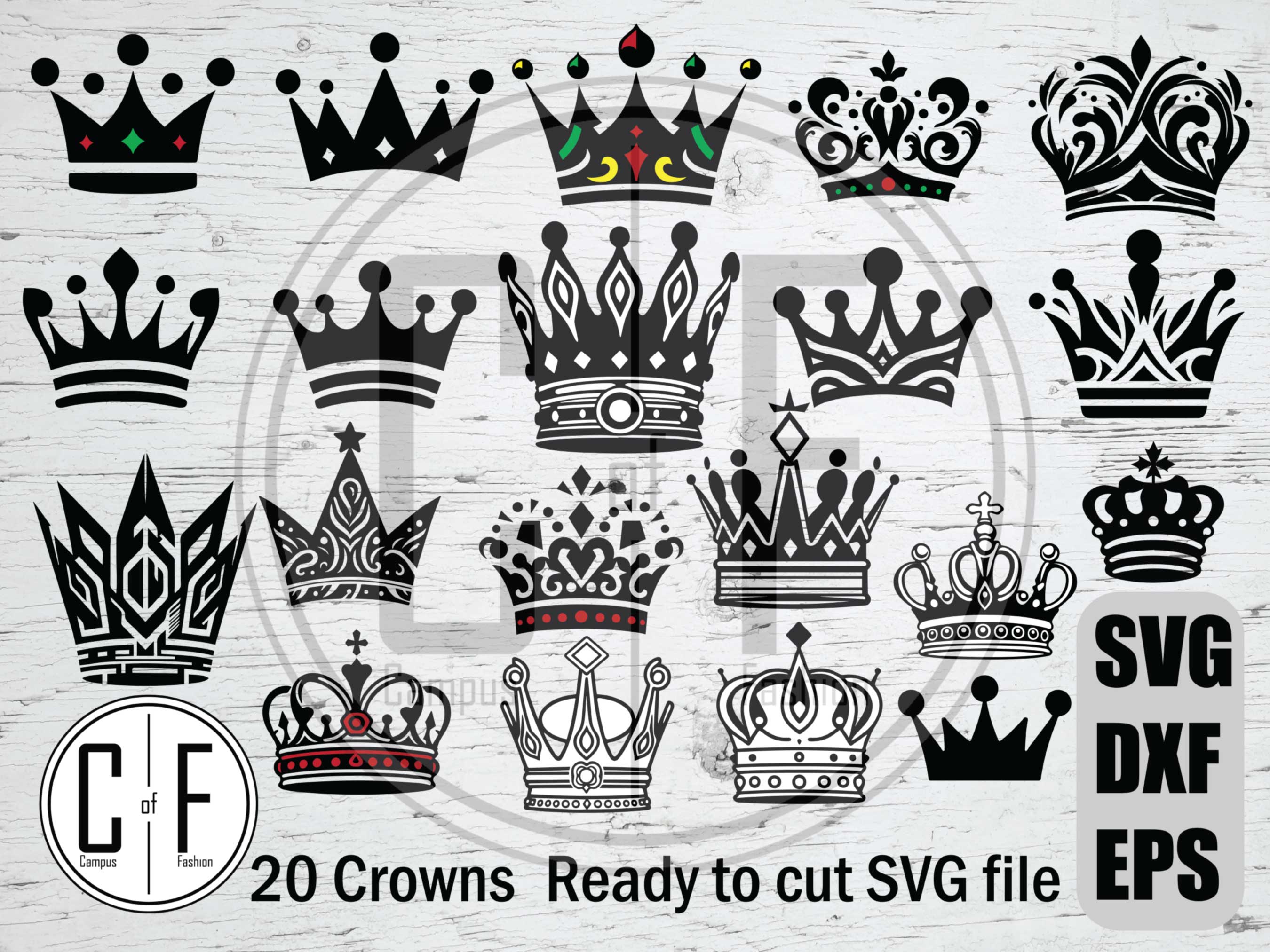 Crown SVG Bundle Cutfile-1127 | Inspire Uplift