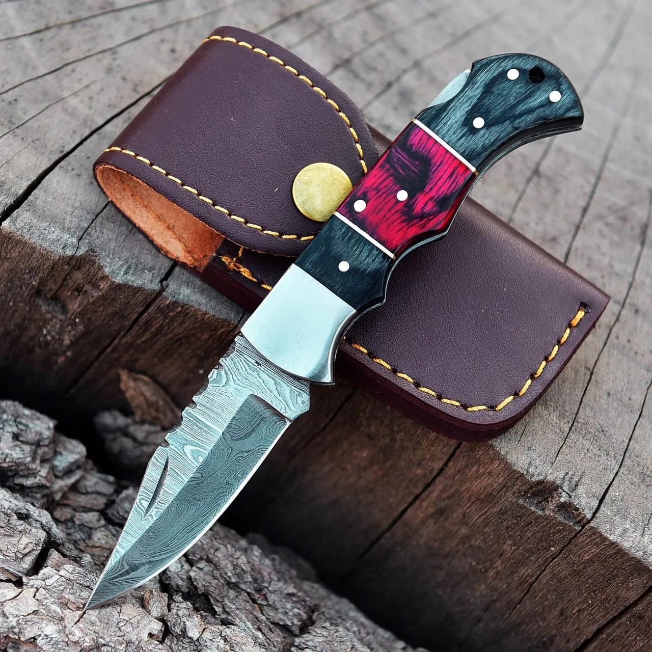 Handmade Pocket knife Damascus Steel | Inspire Uplift