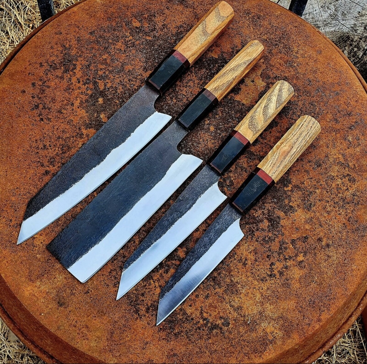 Handmade Kitchen Knife Set with High Carbon Steel Blades and | Inspire ...
