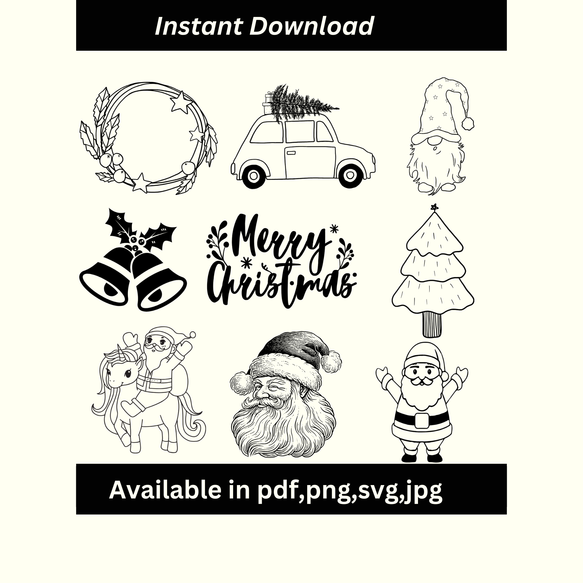 Christmas Bundle. SVG, PDF, JPG, PNG Files for crafts and de | Inspire ...