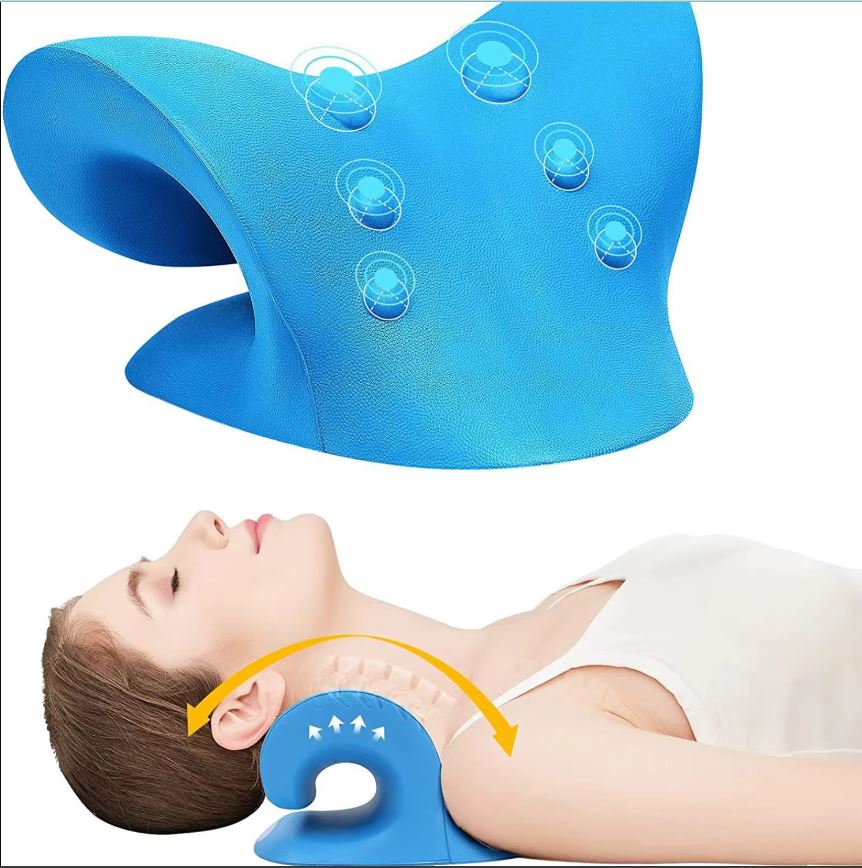 Neck and Shoulder Stretcher Cervical Traction Pillow for Pai | Inspire ...