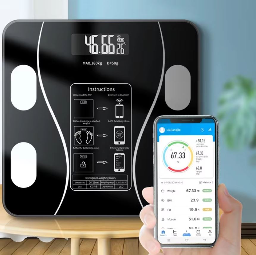 Smart Digital Body Weight Scale with App, Wireless Fat Compo | Inspire ...
