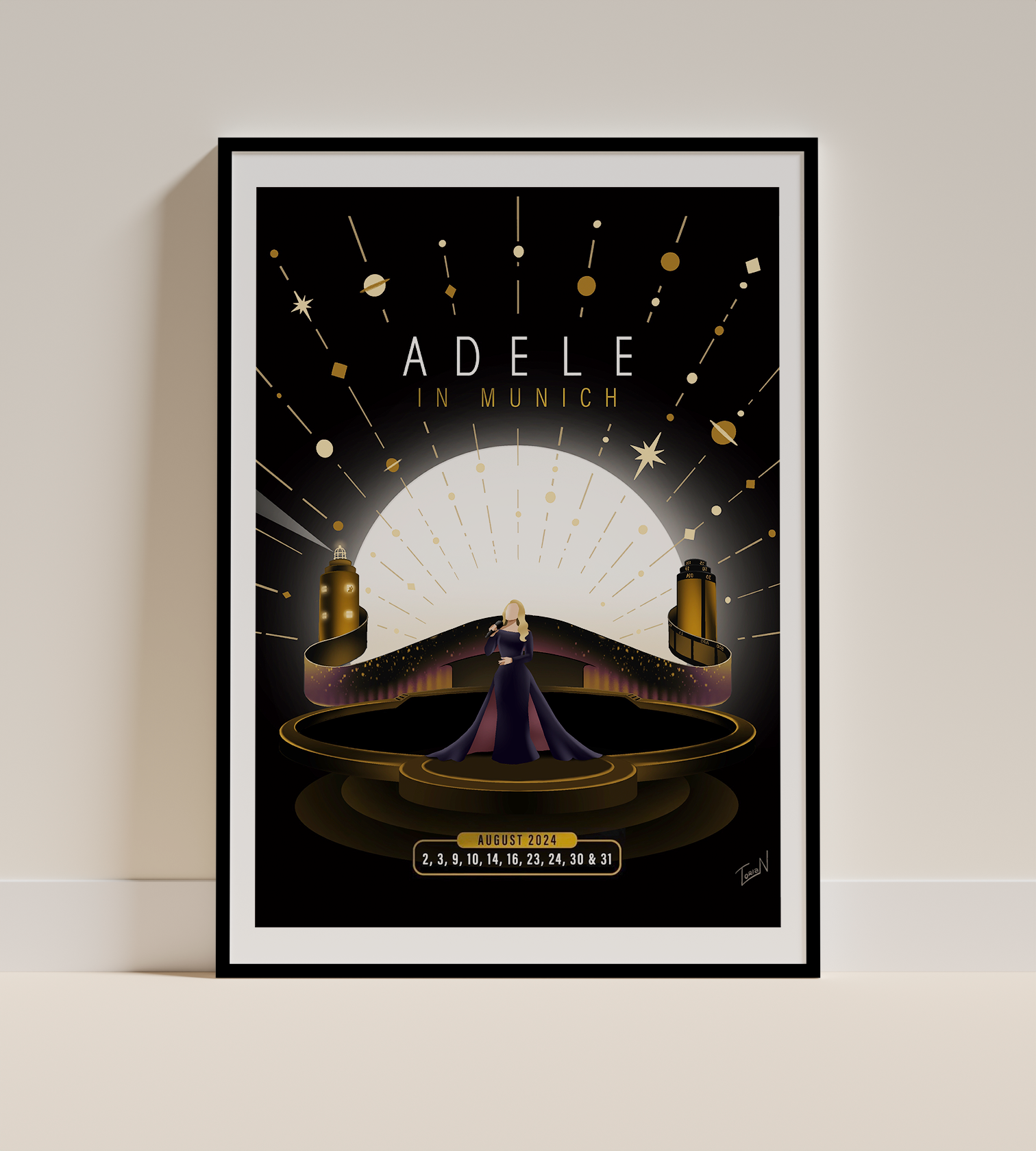 Adele in Munich 02-03 August 2024 Poster | Inspire Uplift