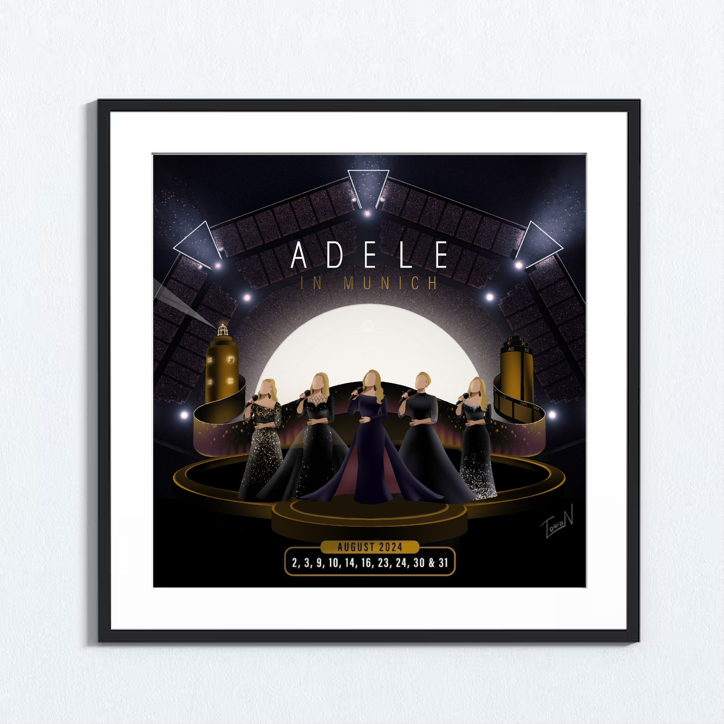 Adele in Munich 2024 Poster | Inspire Uplift