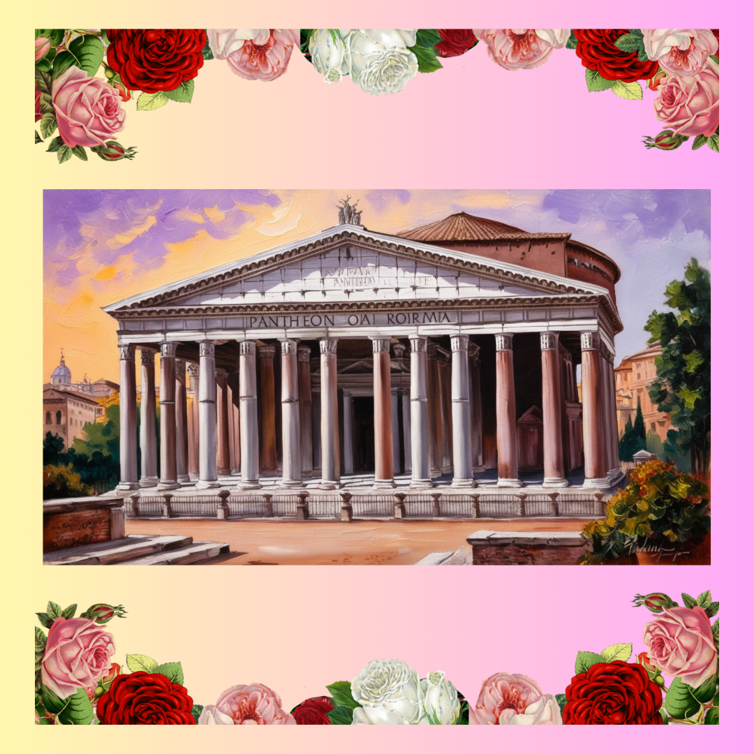 Downloadable Digital Art of the Pantheon in Rome with a Capt | Inspire ...
