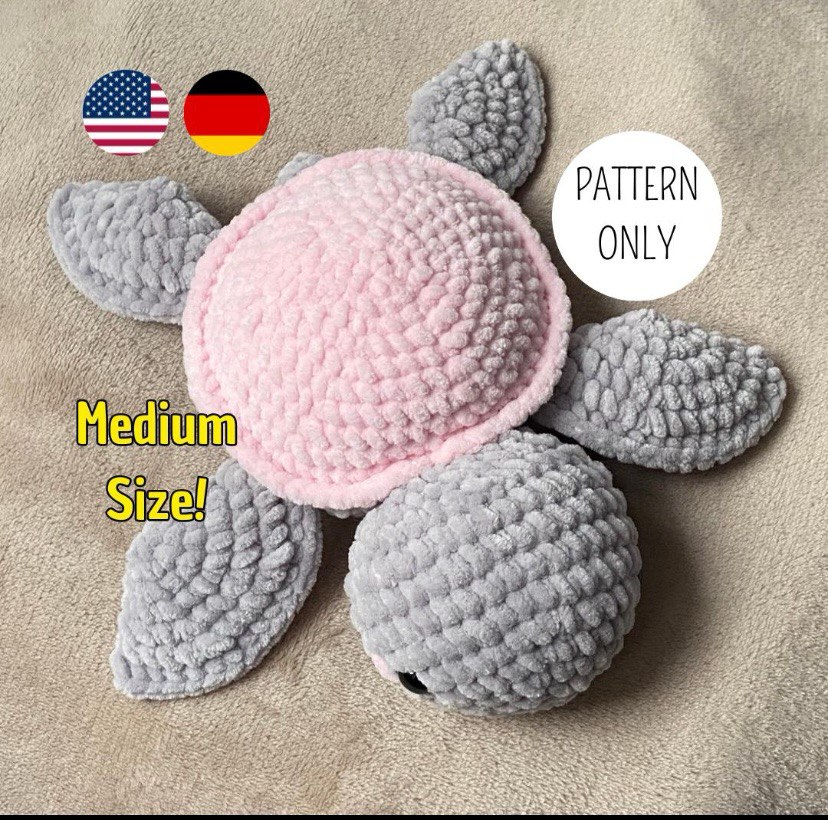Turtle Crochet Pattern PDF Download Amigurumi Plushie Patter | Inspire ...