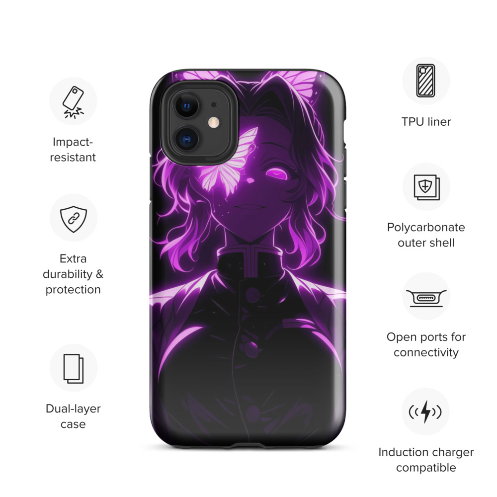 Shinobu Kocho Demon Slayer Tough Case for iPhone | Inspire Uplift