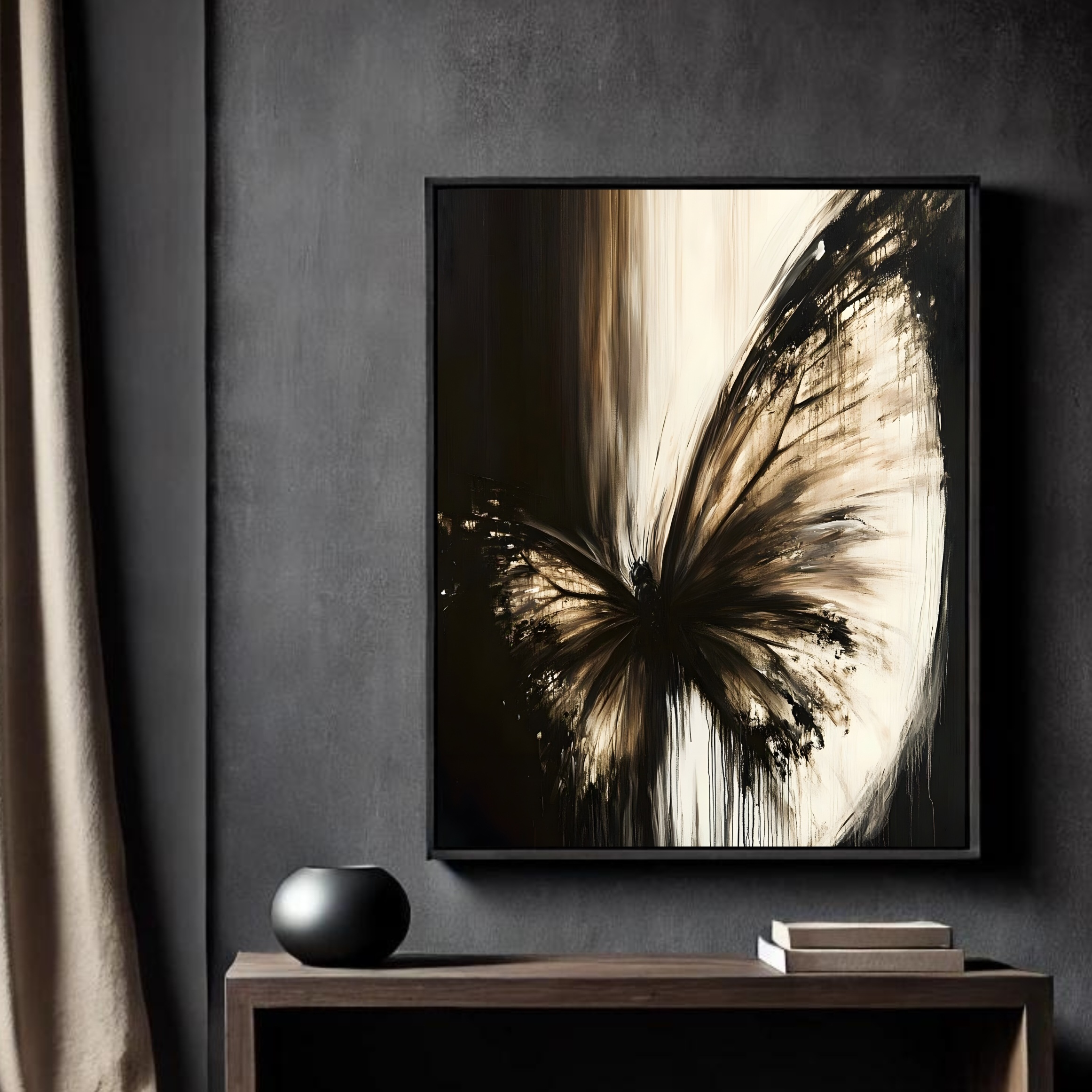 Halloween Abstract Art, Butterfly On The Moon Art, Celestial | Inspire ...