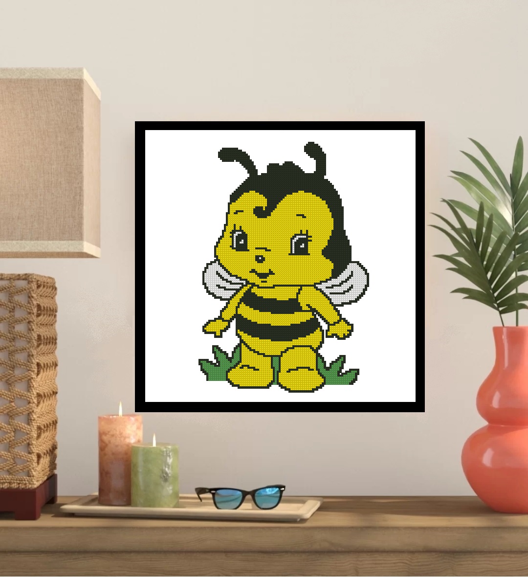 Bumble Bee Cross Stitch Pattern -110 | Inspire Uplift