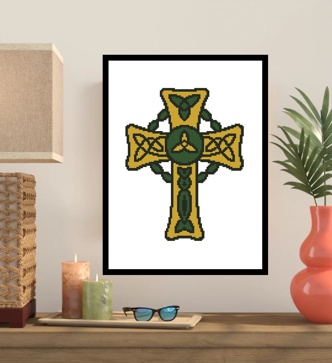 Celtic Cross Cross Stitch Pattern -374 | Inspire Uplift