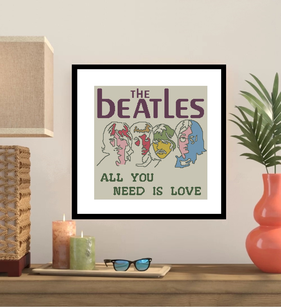 Beatles Cross Stitch Pattern -308 | Inspire Uplift
