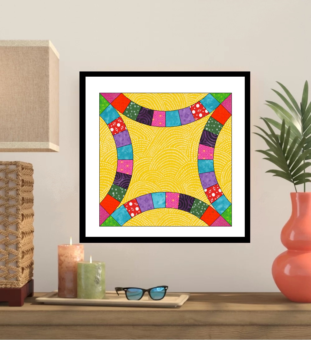 Double Wedding Ring Paper Pieced Quilt Block Pattern -OC010 | Inspire ...