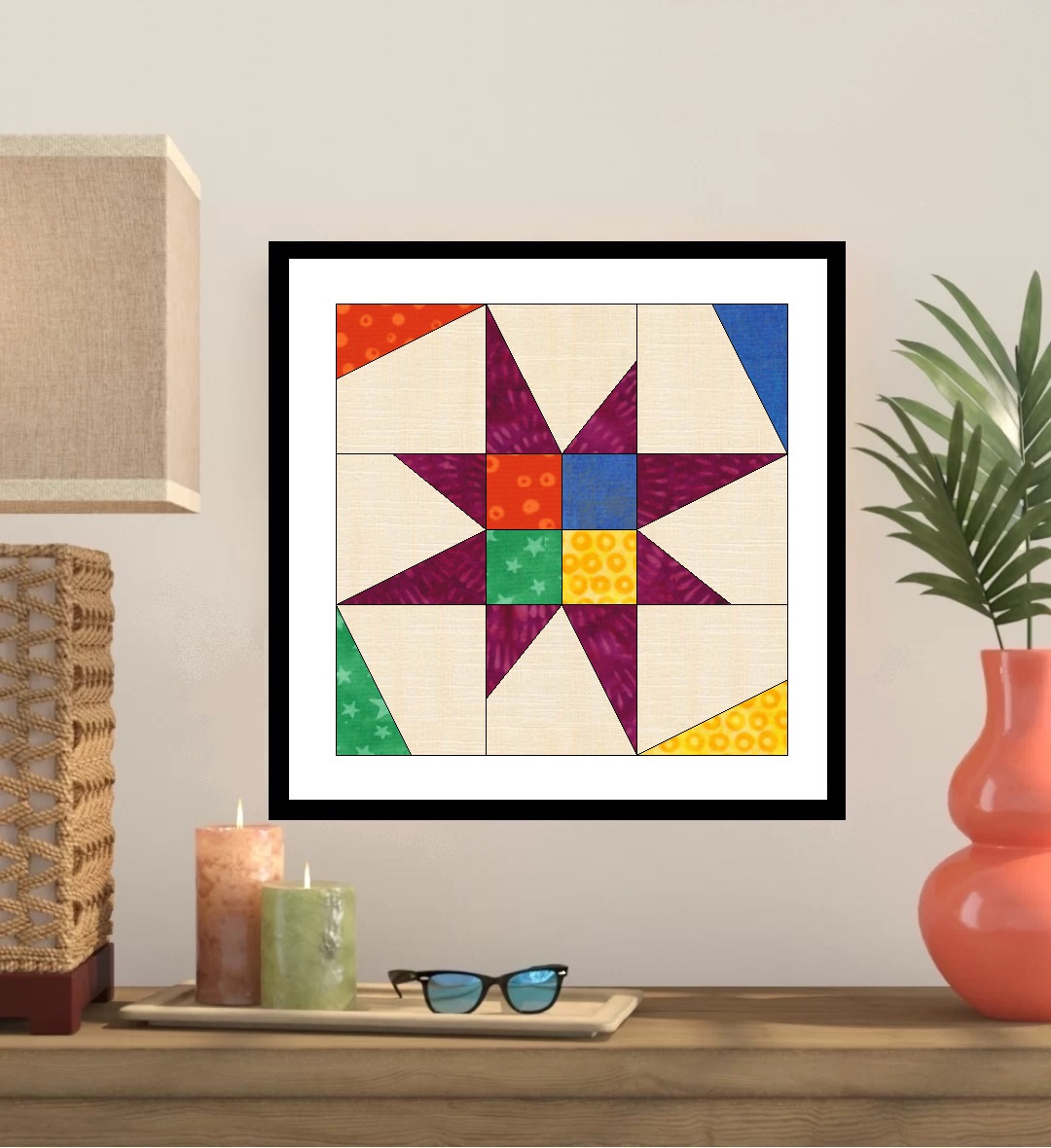 Star Burst EPP English Paper Piecing Block -OC213 | Inspire Uplift