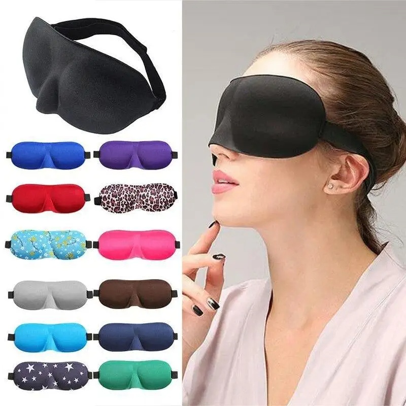 Black 3D Sleep Natural Sleeping Mask Eye Adjustable Strap Ey | Inspire ...