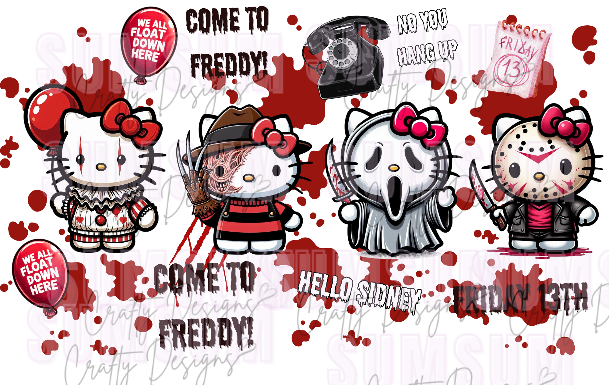 Horror Movie Hello Kitty Wrap | Inspire Uplift