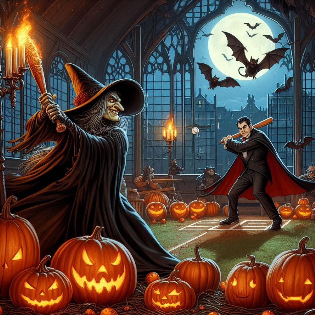 Halloween Dracula Witch Baseball Digital Picture Digital Ill | Inspire ...