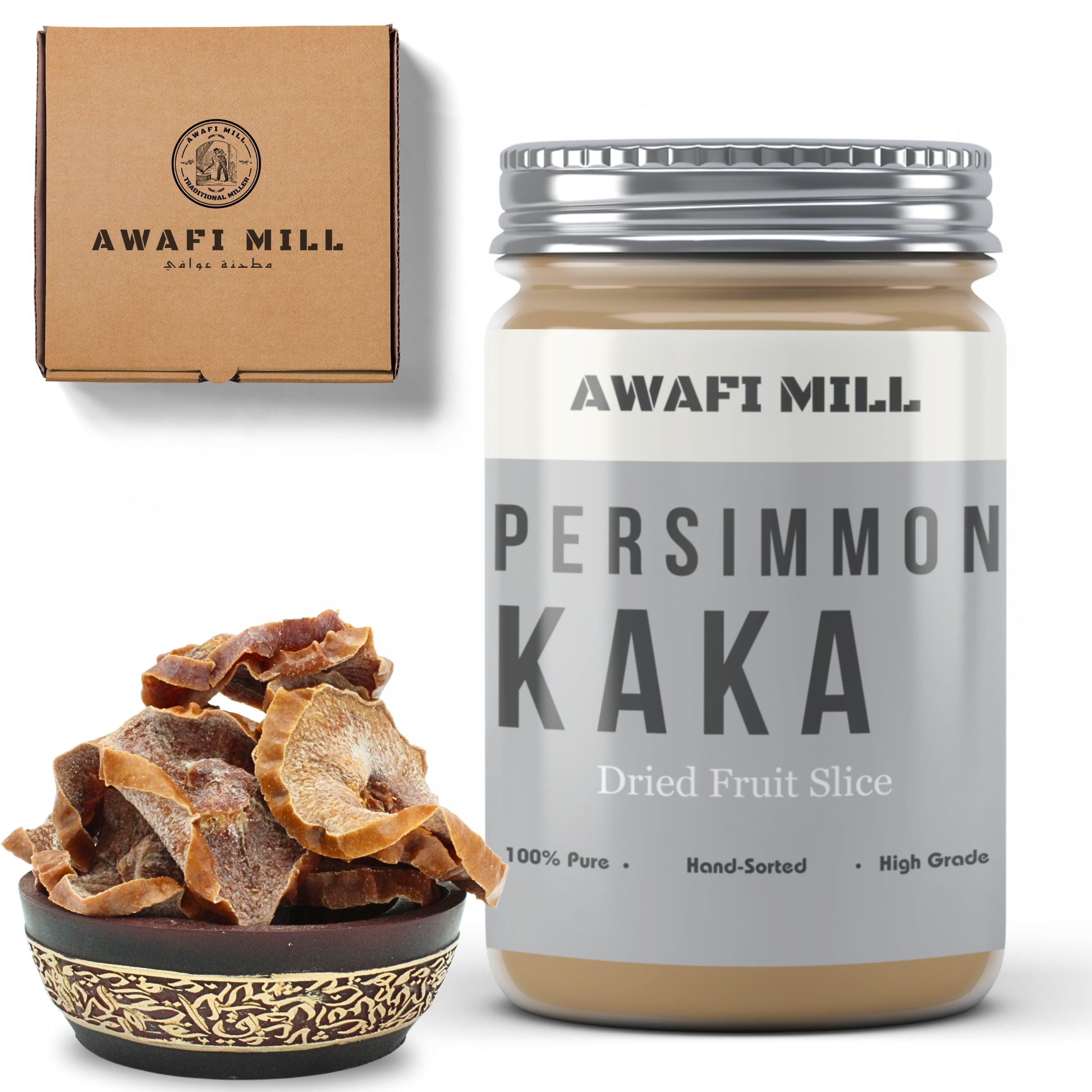 AWAFI MILL Dried Kaka Fruit Persimmon Slices - Naturally Swe | Inspire Uplift