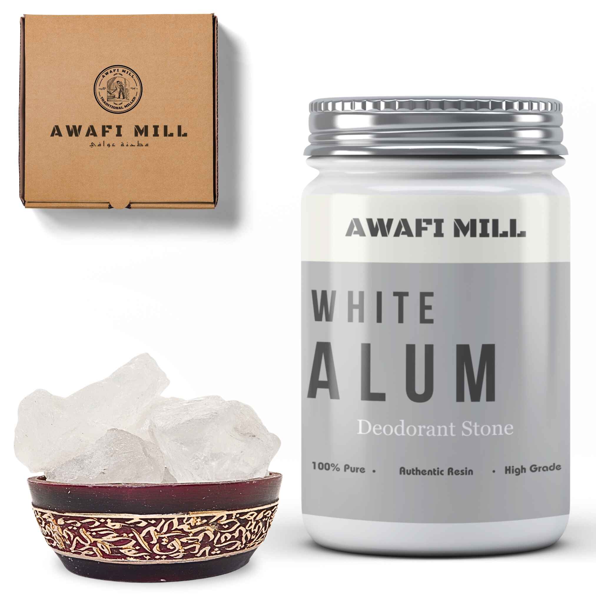 Awafi Mill White Alum Stone of Alumbre Phitkari | Inspire Uplift