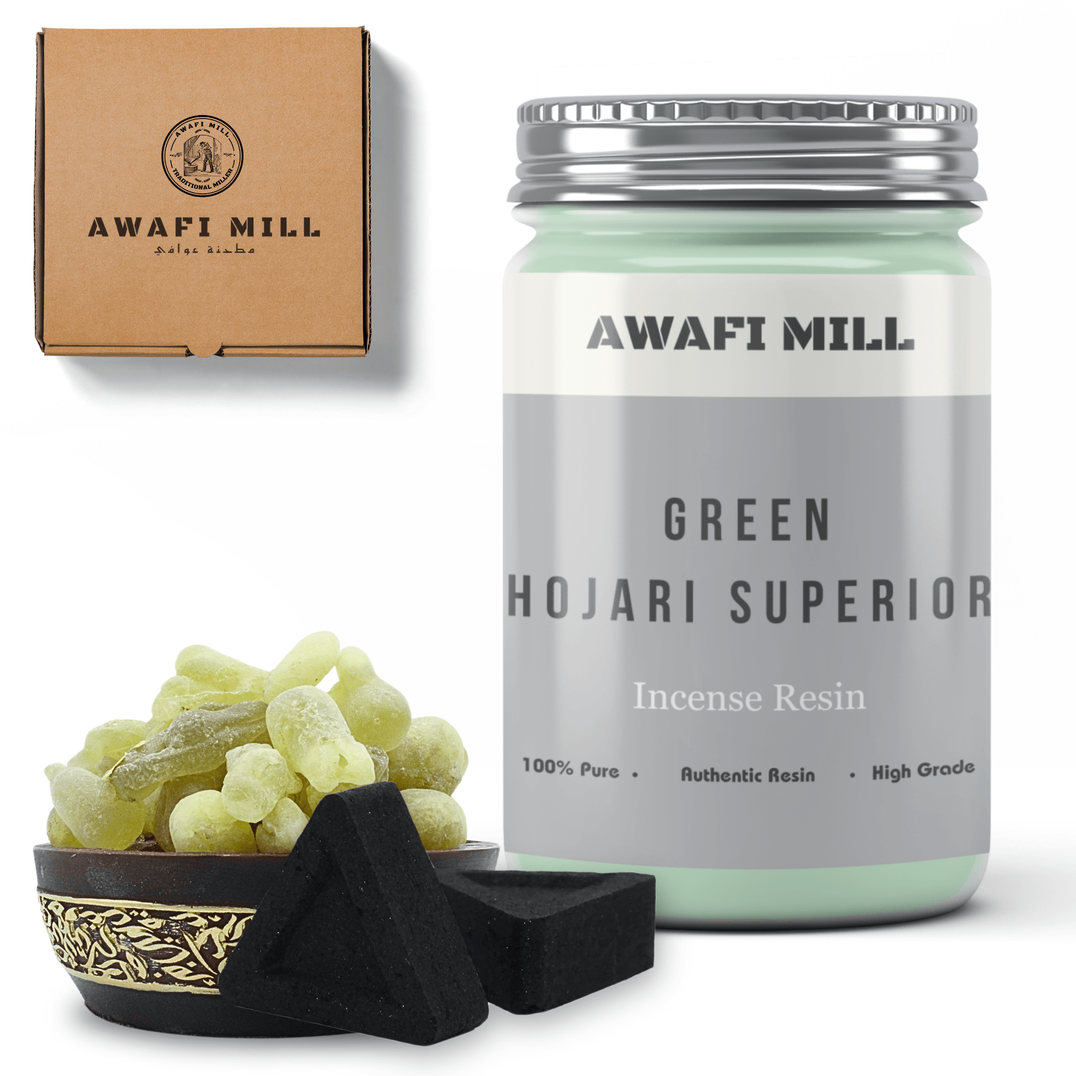 Awafi Mill Frankincense Luban Black Hojari Resin from Oman - | Inspire Uplift
