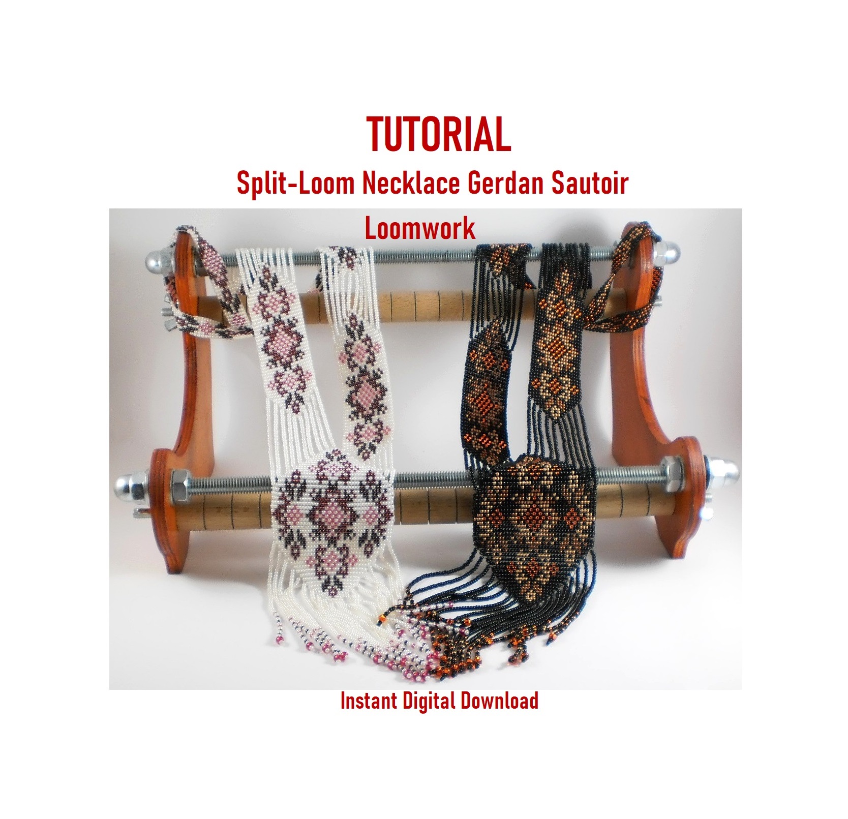 TUTORIAL Gerdan Split Loom Necklace Sautoirs Beading Weaving | Inspire ...