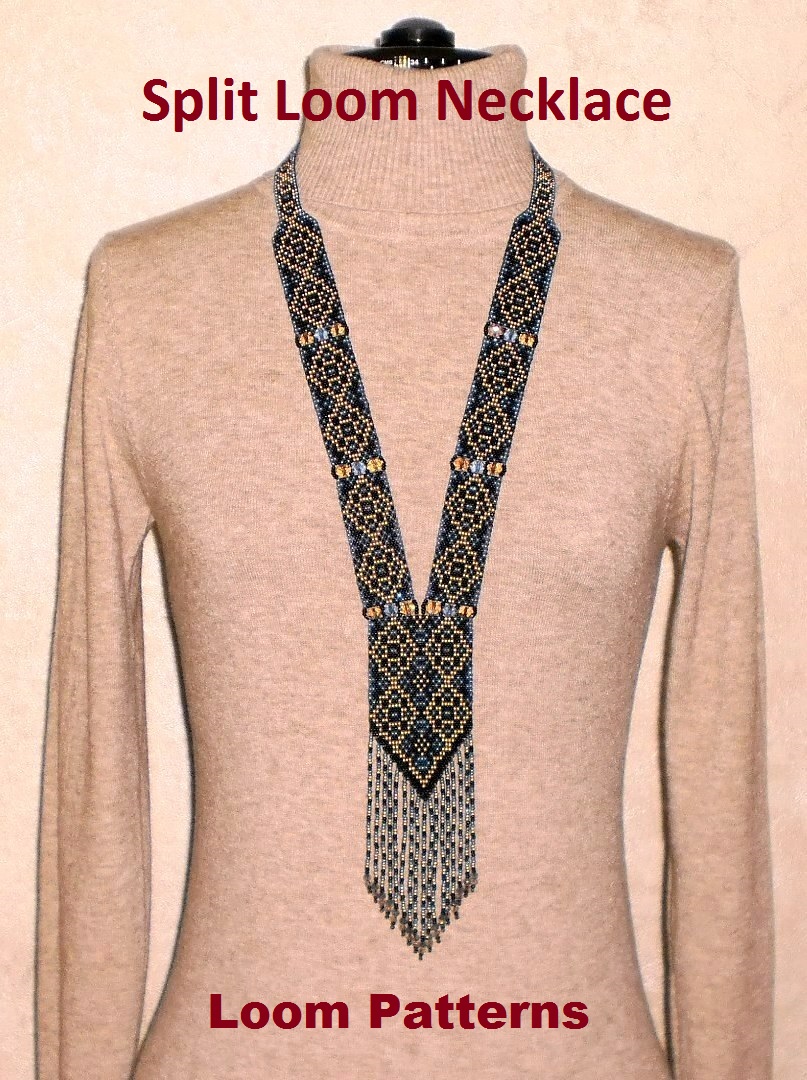 Gerdan-Split-Loom Necklace, 7 Bead loom patterns, Weaving Lo | Inspire ...