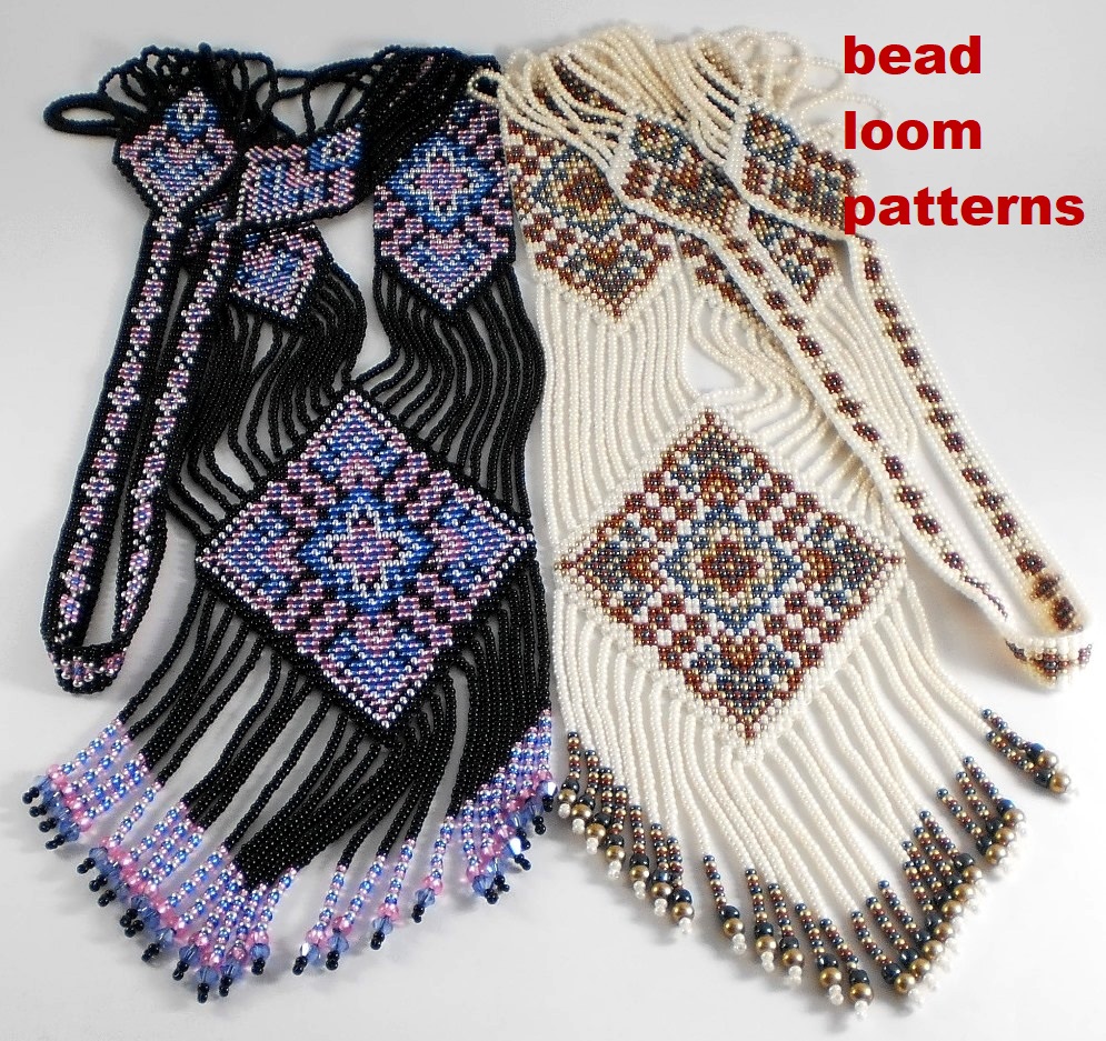 Gerdan Split-Loom Necklace, 2 Bead loom patterns, Weaving Lo | Inspire ...