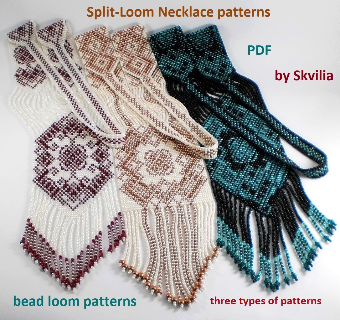 Gerdan Split-Loom Necklace patterns, Bead loom, Weaving Loom | Inspire ...