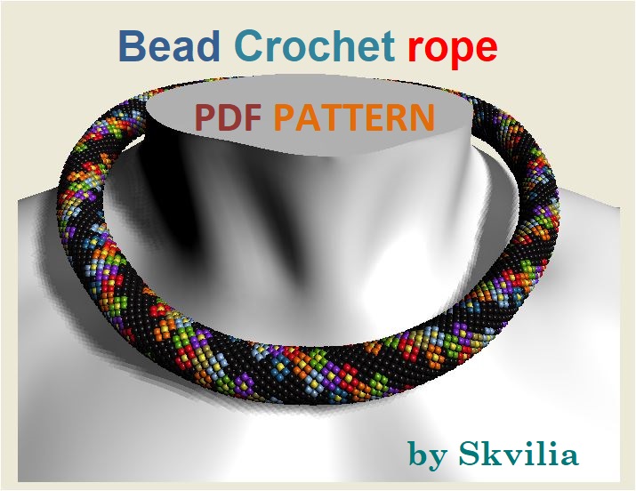 Bead Crochet rope patterns, Fun necklace and bracelet, Singl | Inspire ...