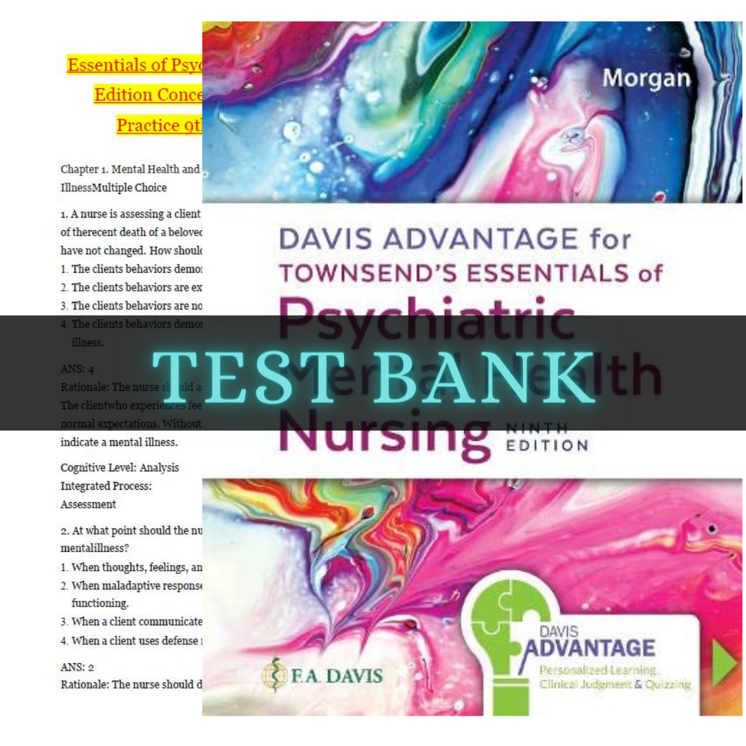 Latest2024 Davis Advantage for Townsends Essentials of Psych | Inspire ...