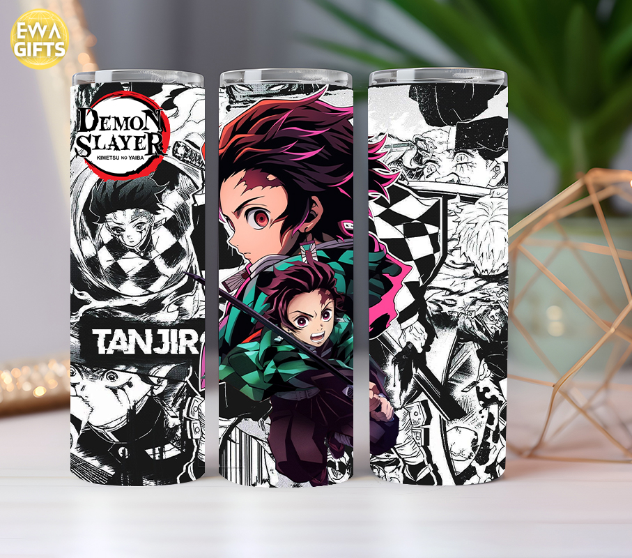 Demon Slayer PNG 20oz & 30oz Tumbler Wrap, Tumbler Sublimati | Inspire ...