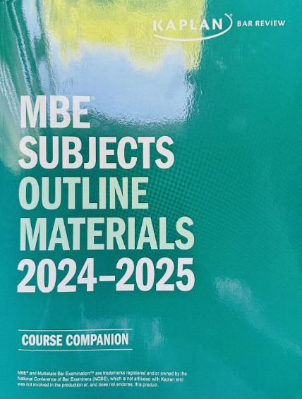 MBE Subjects Outlines Materials 2024 ~ 2025 | Inspire Uplift