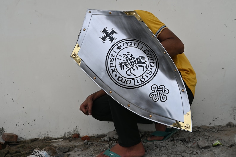 Medieval Templar Knight Shield Historical Design Steel Crusa | Inspire ...