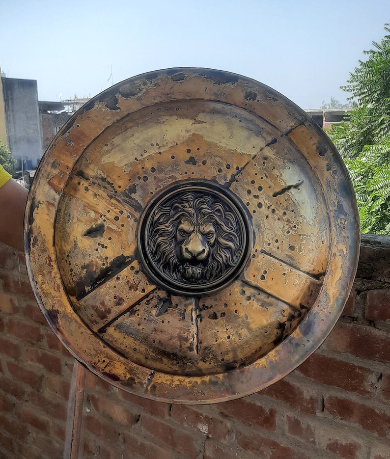 Handmade Medieval Spartan 300 Shield Customize Lion Face Shi | Inspire ...