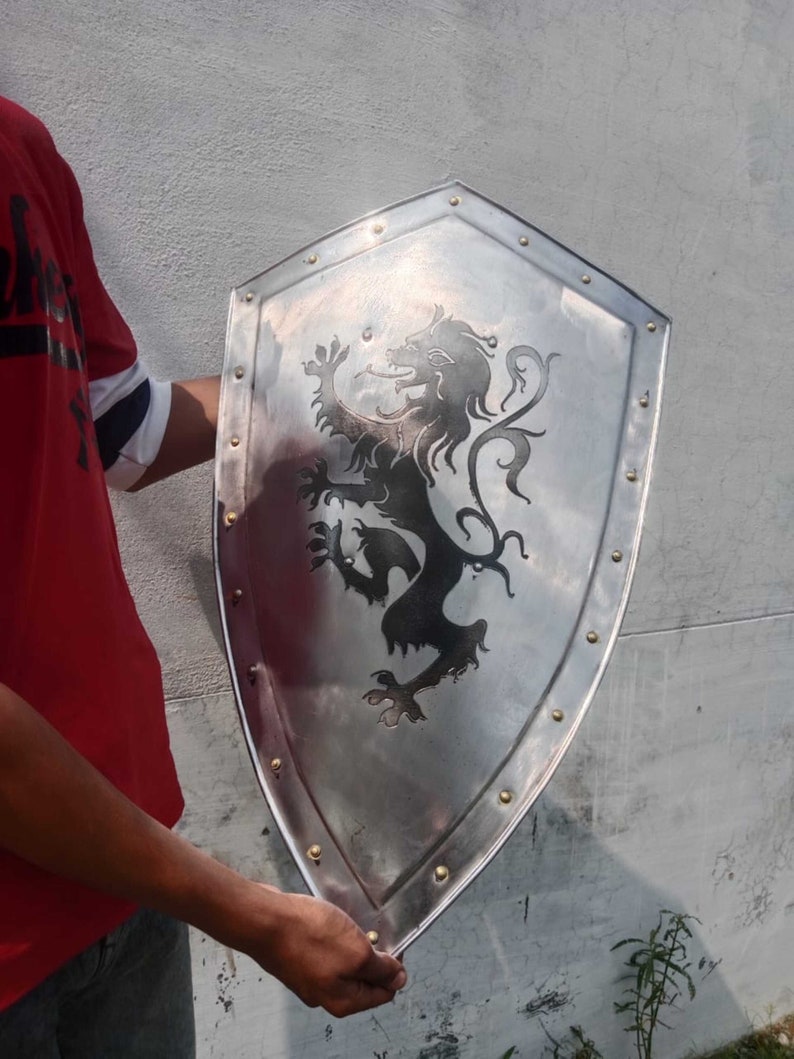 Medieval Knight Lion Shield, Medieval Knight Crusader Cross | Inspire ...