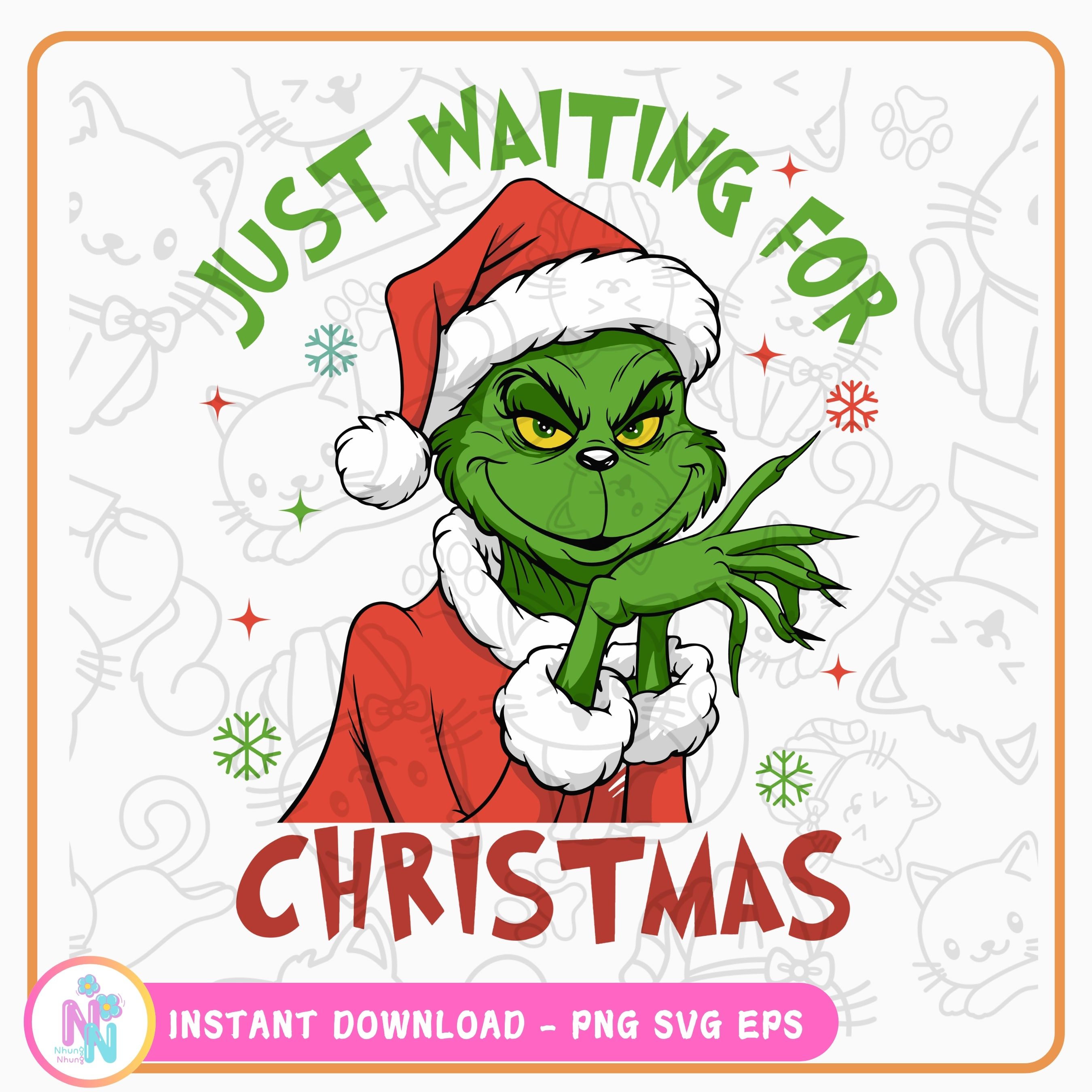 Grinch Just Waiting For Christmas Png, holiday funny grinch | Inspire ...